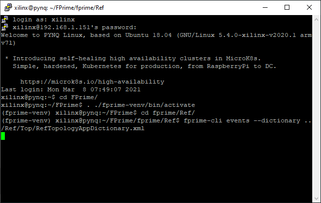 Fprime_MSTAR/FPrimePYNQSetup.md at main · Reconfigurable-Computing-CalPoly-Pomona/Fprime_MSTAR ...
