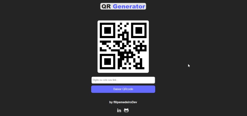 GitHub - FilipemedeiroDev/qr-generator