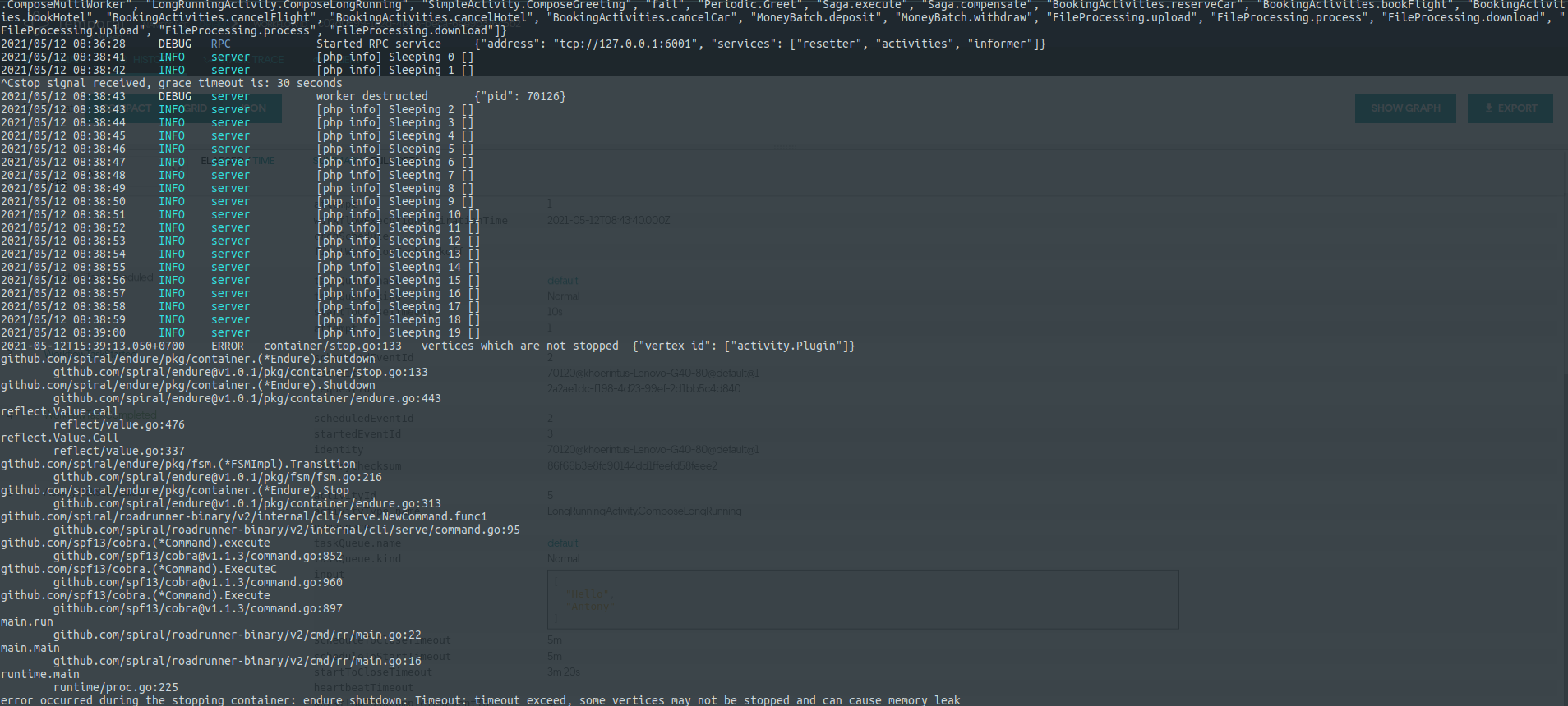 [PLUGIN, TEMPORAL] After the activity is completed and worker is terminated (graceful), the last ...