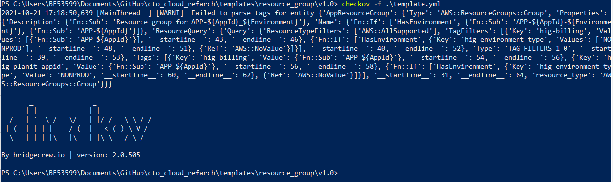 Failed to parse tags for entity error · Issue #1813 · bridgecrewio/checkov · GitHub
