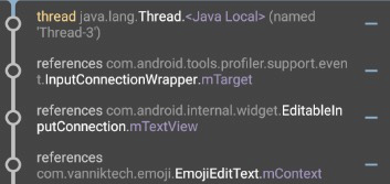 Memory leak detected using EmojiEditText · Issue #216 · vanniktech/Emoji · GitHub