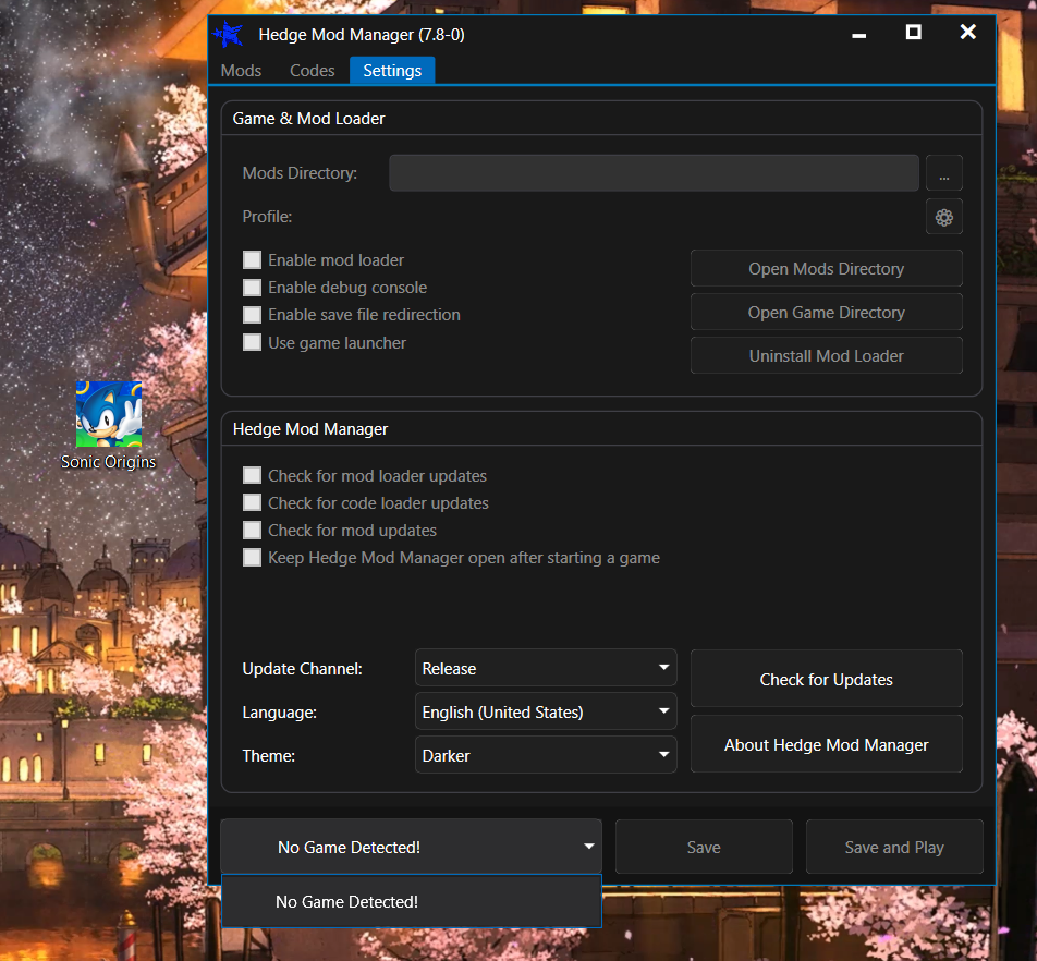 I can't see Sonic Origins in the mod loader · Issue #434 · thesupersonic16/HedgeModManager · GitHub