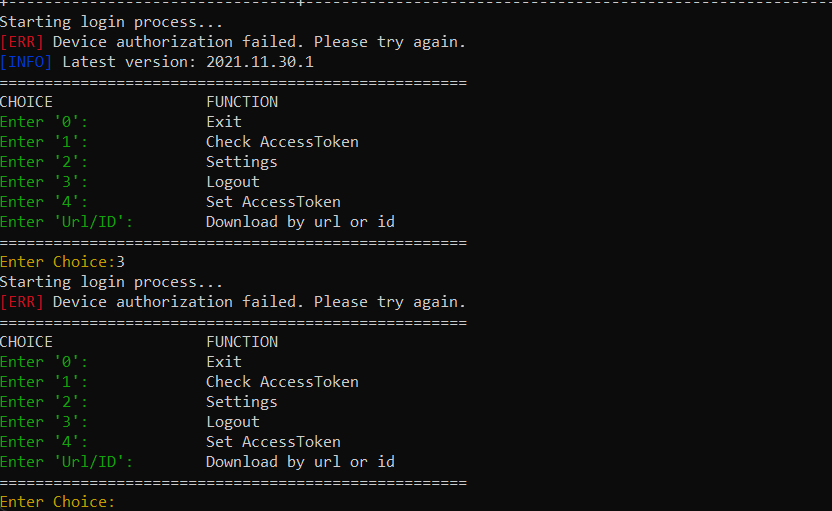 [BUG] I can't login. It says that device authorization failed. I can't do anything. · Issue #757 ...