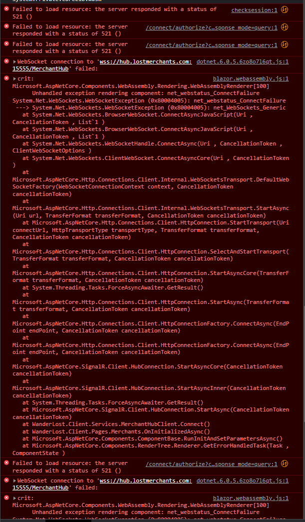 An unhandled error has occurred. Reload · Issue #77 · Xeio/WanderLost · GitHub