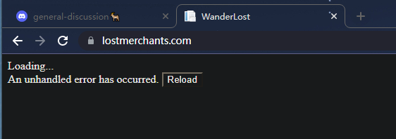 An unhandled error has occurred. Reload · Issue #77 · Xeio/WanderLost · GitHub
