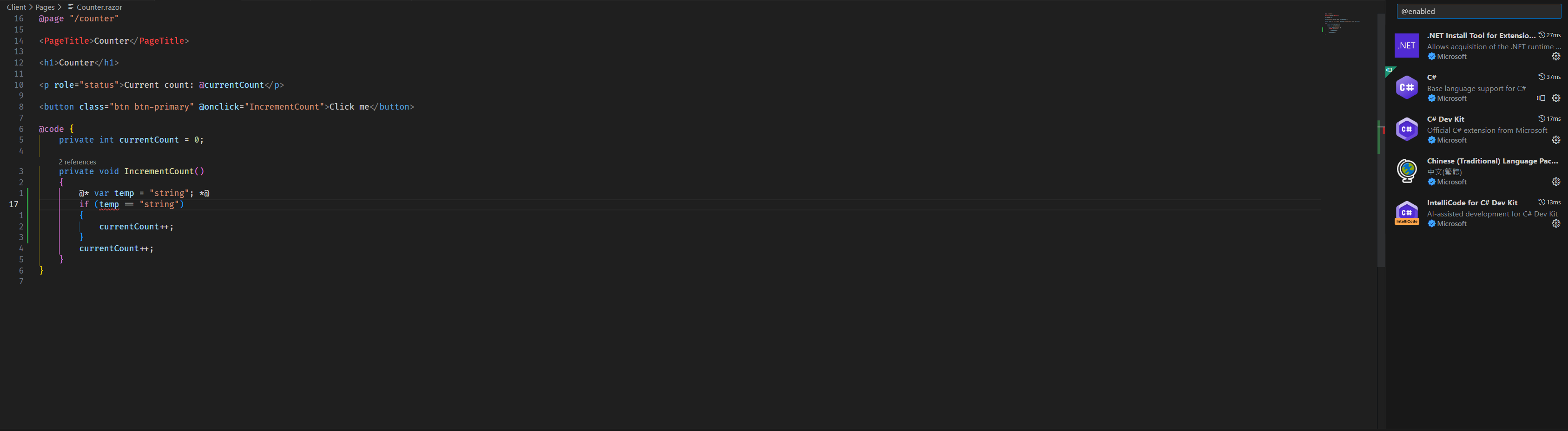 Vscode Razor Comment No Color · Issue 8834 · Dotnet Razor · Github
