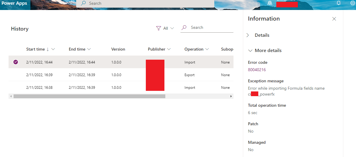 Error with PowerFX dataverse columns · Issue #232 · microsoft/powerplatform-build-tools · GitHub