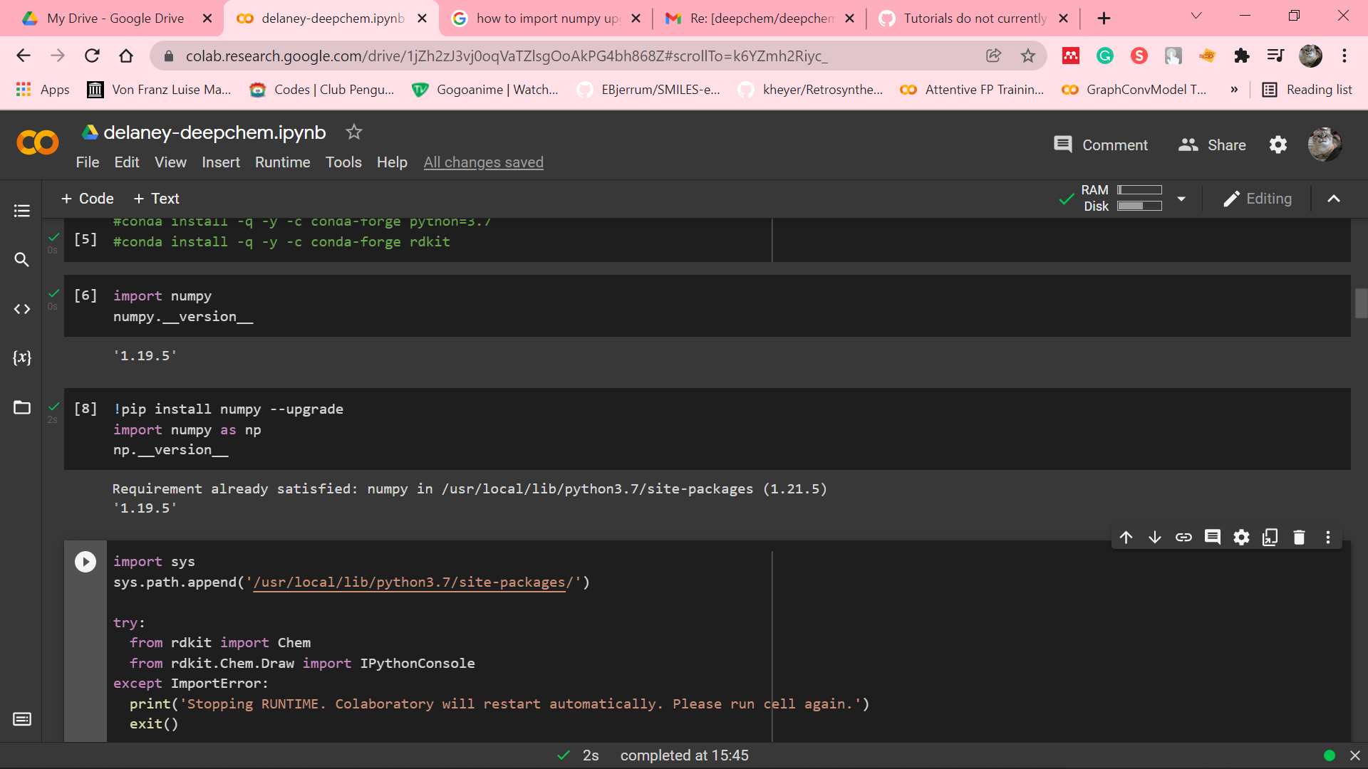 Tutorials do not currently work when run in google colab - suspect package version issue · Issue ...