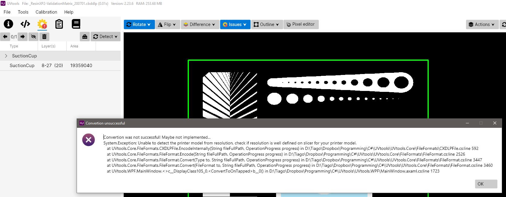 [BUG] Convertion to Creality Halot one file was not succesfull. · Issue #325 · sn4k3/UVtools ...