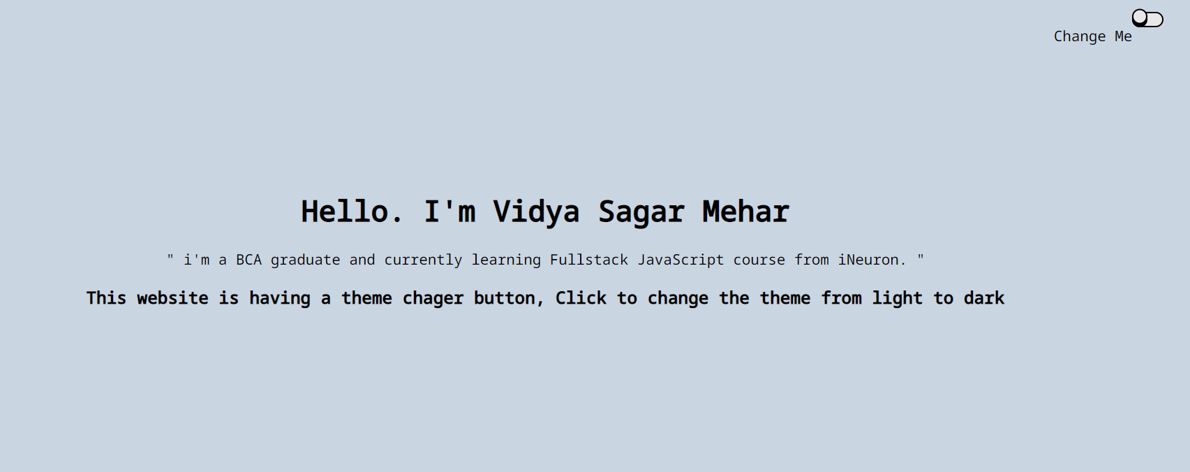 GitHub - VidyaSagarMehar/themeChanger_JSproj02: Theme changer web app that changes its theme ...