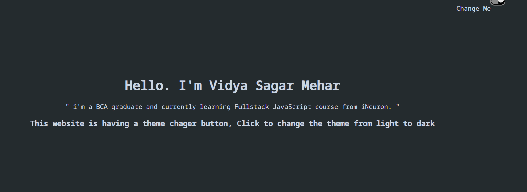 GitHub - VidyaSagarMehar/themeChanger_JSproj02: Theme changer web app that changes its theme ...