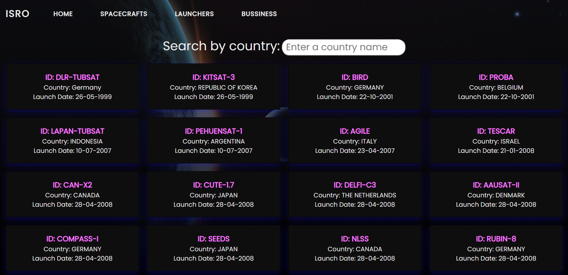 GitHub - VidyaSagarMehar/ISRO-API-JavaScript-htmlCss: Isro details using ISRO api
