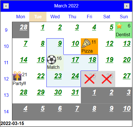 GitHub - Pabo77a/monthcalendar: A customizable month calendar for WPF