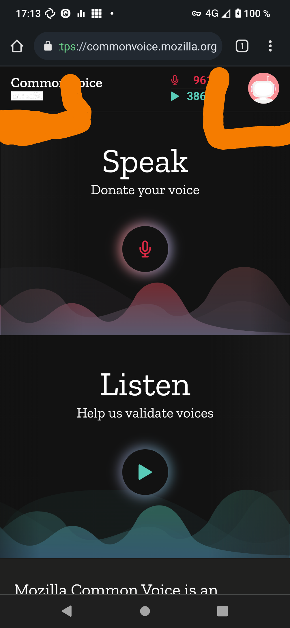 [BUG]Moz logo and face of robot avatar not visible with activated ...