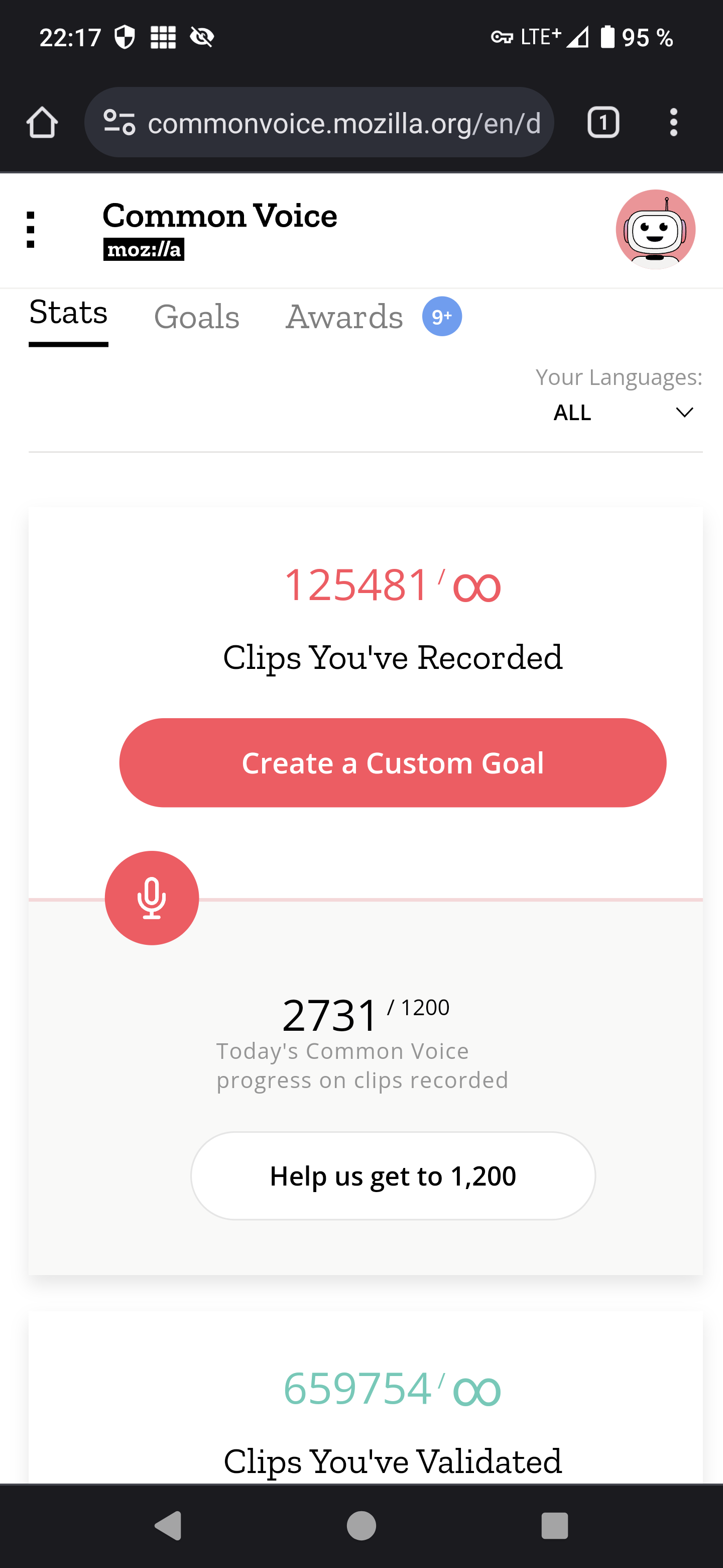 [BUG] After 5 validated clips in (en) contributor gets an award every time · Issue #4187 ...