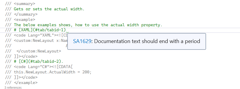 Warning throws for tabid syntax with stylecop analyzers · Issue #4226 · dotnet/maui · GitHub