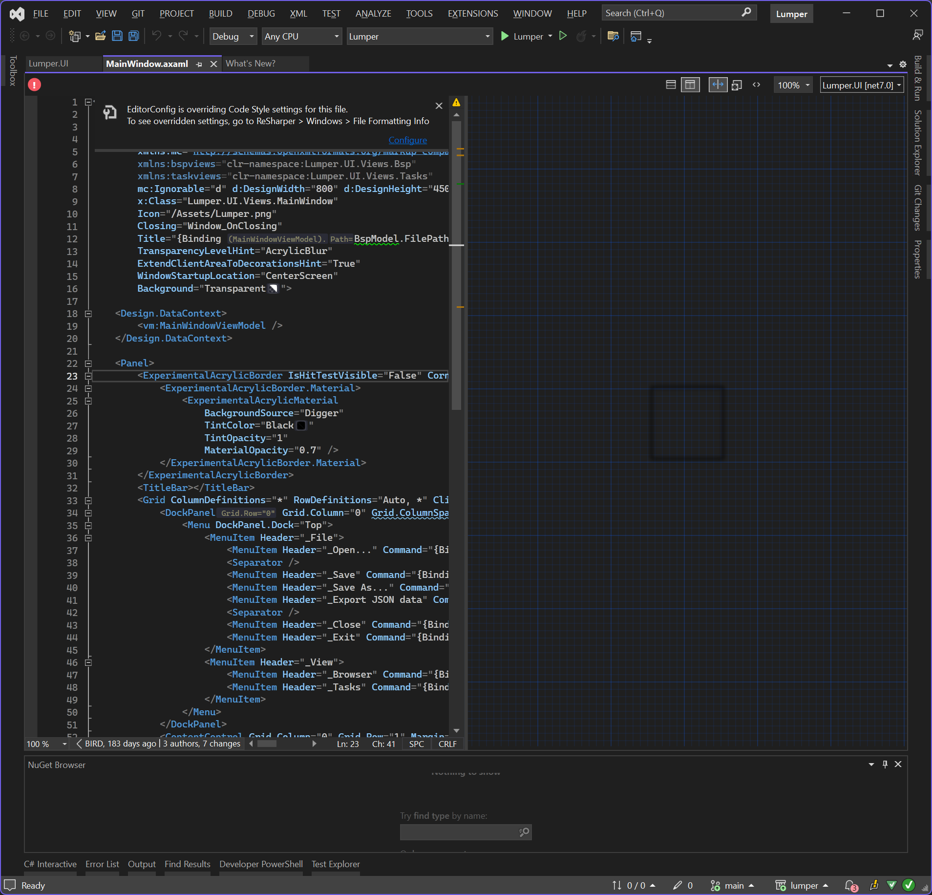 Previewer doesn't work for particular project on Avalonia 11.0.0-preview4 · Issue #13399 ...