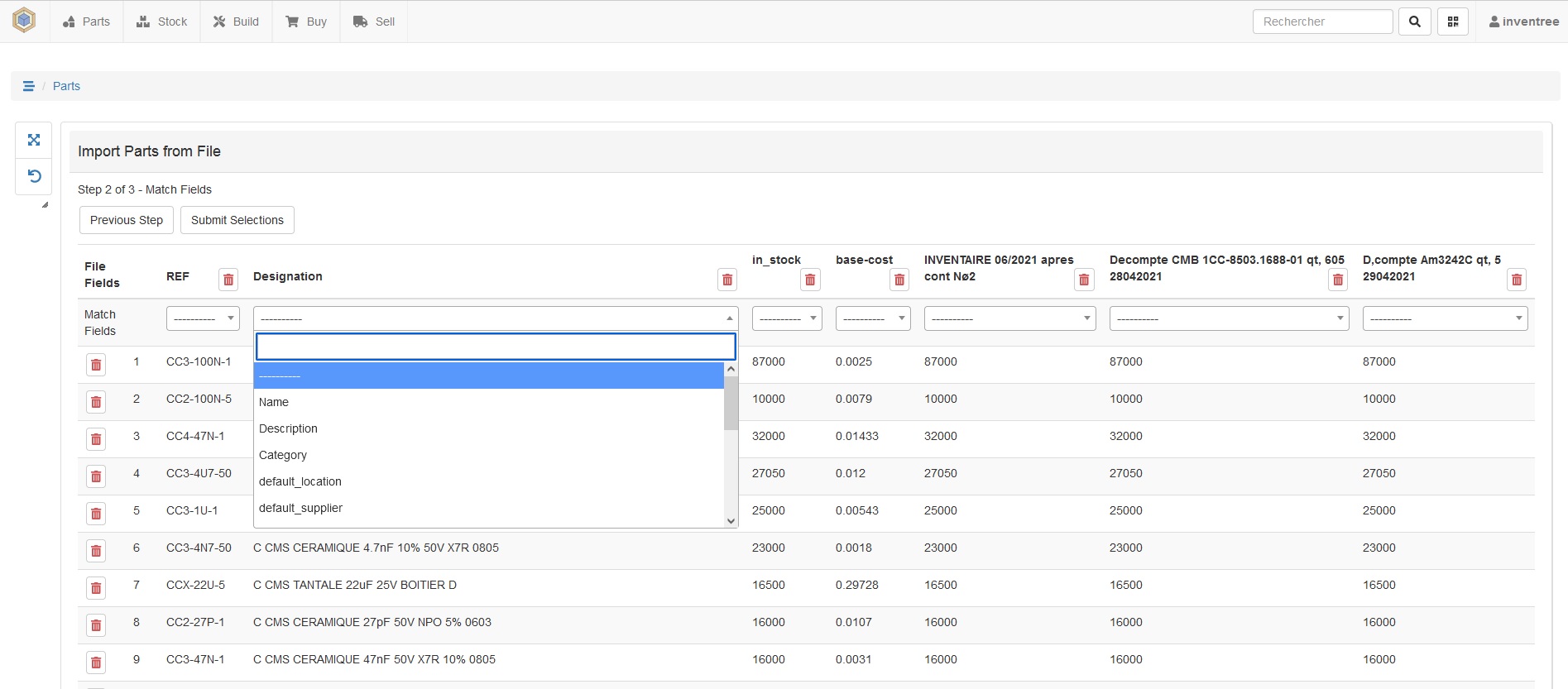 Can't import all data fields when importing excel file of parts · Issue #2181 · inventree ...