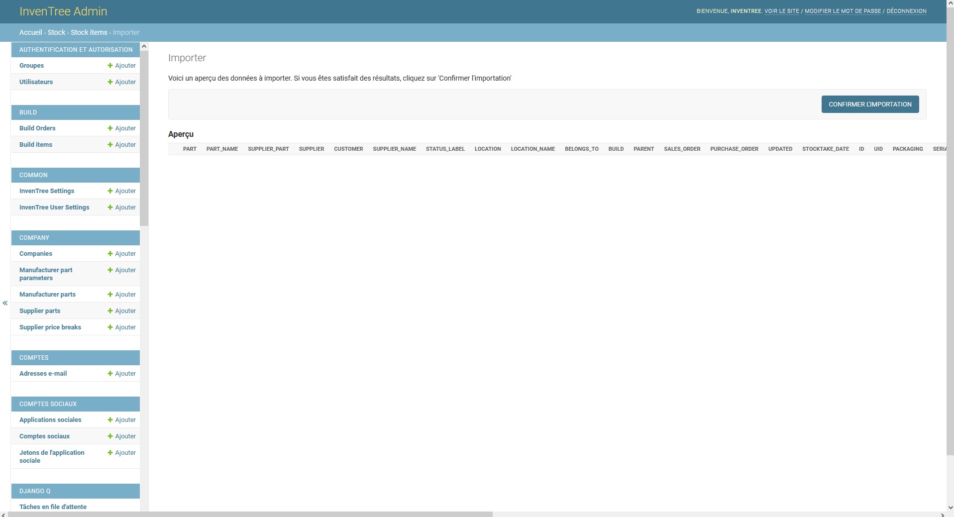Can't import all data fields when importing excel file of parts · Issue #2181 · inventree ...