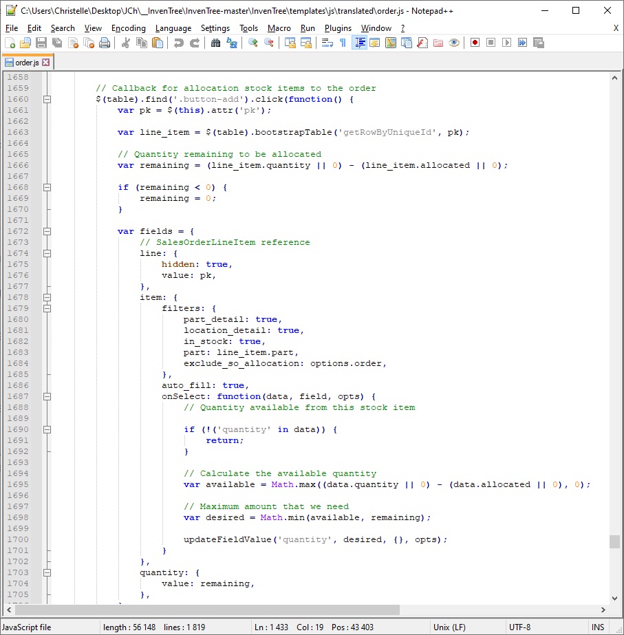 Add display to Sale Order · Issue #2190 · inventree/InvenTree · GitHub