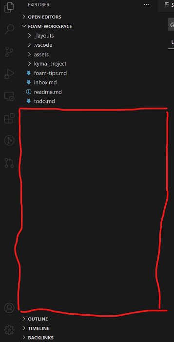 Blank area in explorer view · Issue #280 · foambubble/foam · GitHub