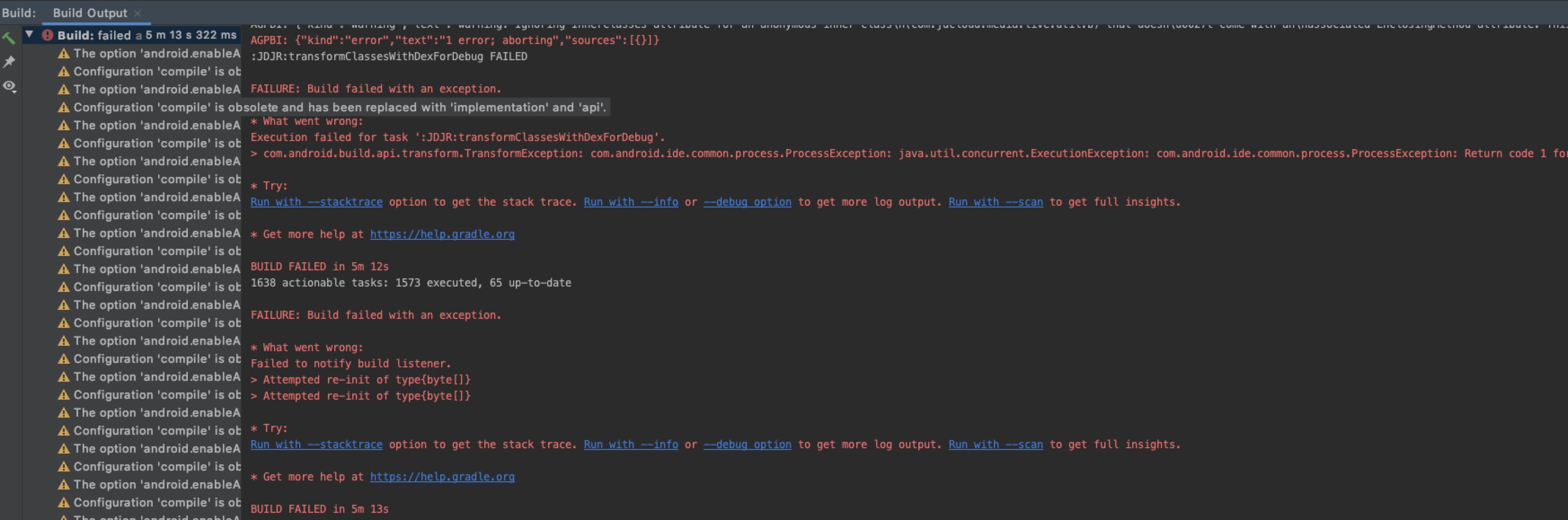 Build failed · Issue #2110 · square/leakcanary · GitHub
