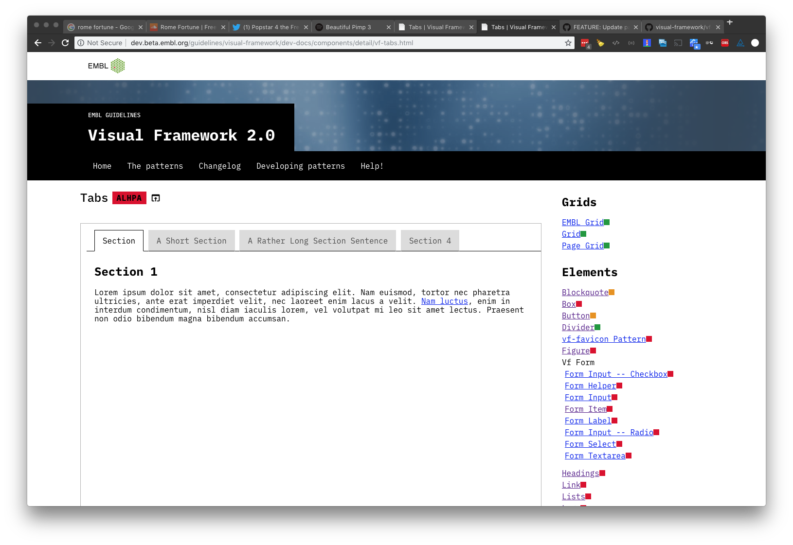 FEATURE: Update pattern library pattern layout · Issue #30 · visual-framework/vf-core · GitHub