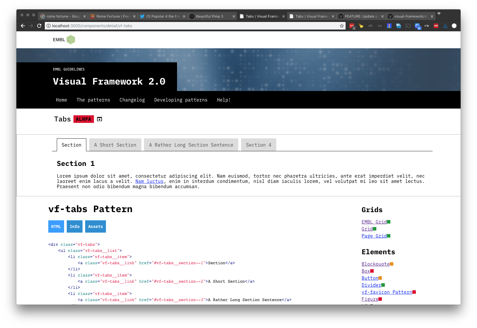FEATURE: Update pattern library pattern layout · Issue #30 · visual-framework/vf-core · GitHub