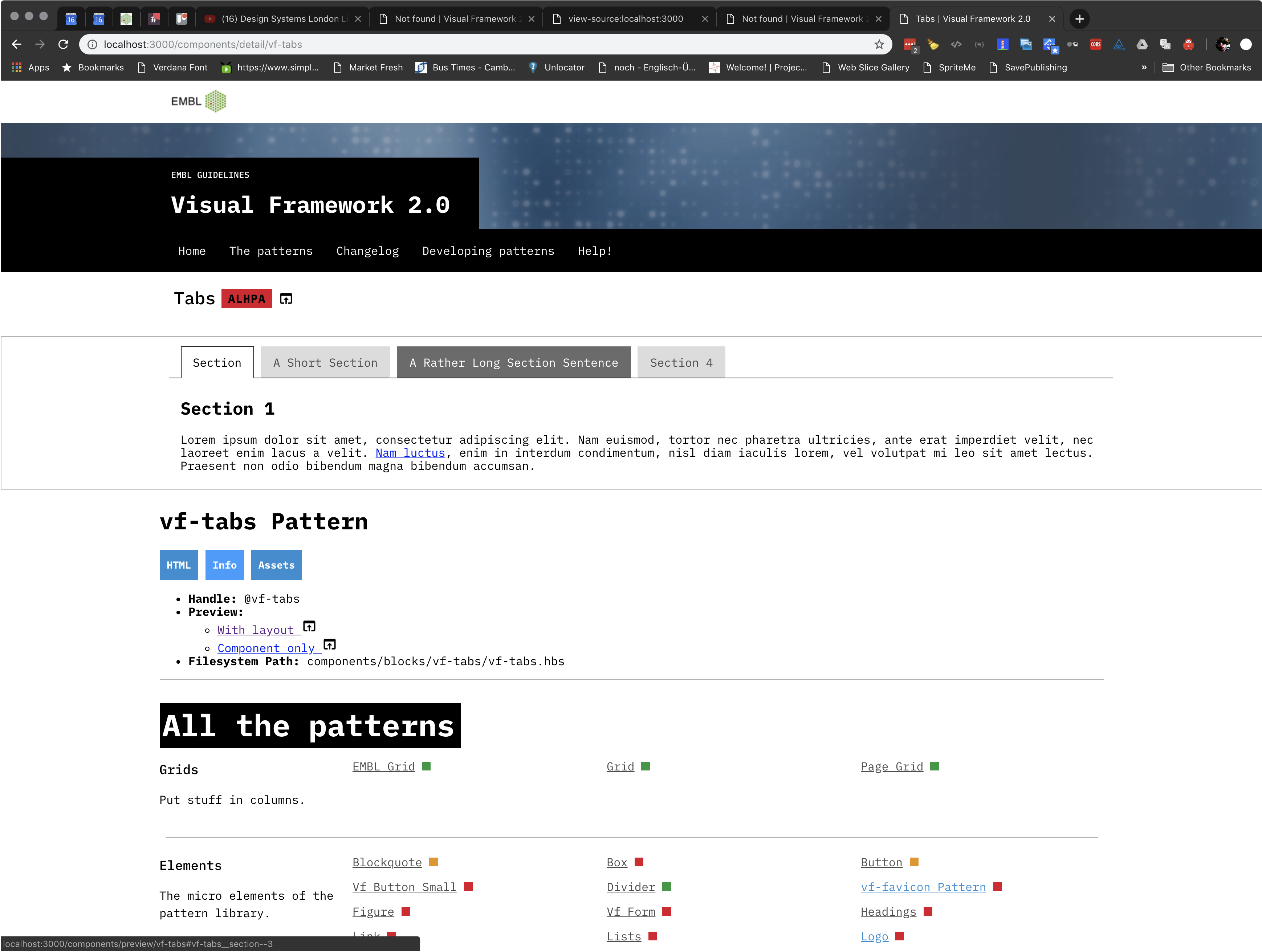 FEATURE: Update pattern library pattern layout · Issue #30 · visual-framework/vf-core · GitHub