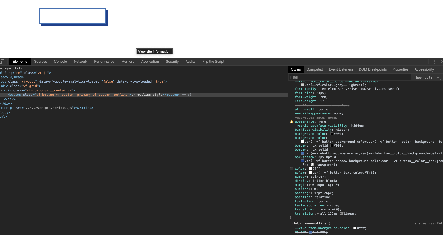 Bug: vf-button--sm being overset by vf-button--icon · Issue #840 · visual-framework/vf-core · GitHub