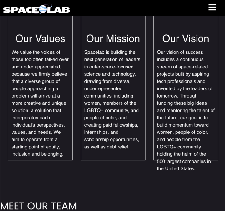 Bug Fix: Homepage our vision container · Issue #282 · spacelabdev/spacelab-react · GitHub