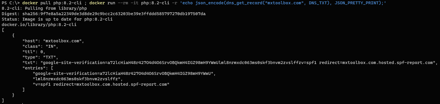 dns_get_record broken records when querying TXT records on Debian/Alpine · Issue #10518 · php ...