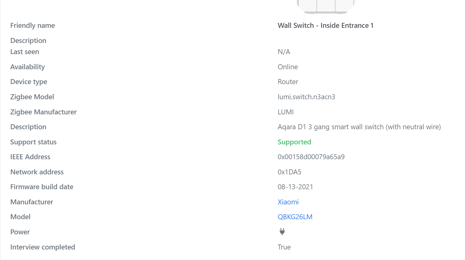 Aqara D1 Wall Switches Power Monitoring Action Buttons Are Not Working · Issue 14590 · Koenkk 