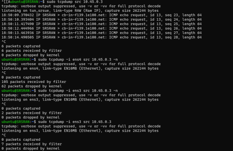 srsUE does not ping to Open5GS-EPC-GW · Issue #1241 · srsran/srsRAN_4G ...