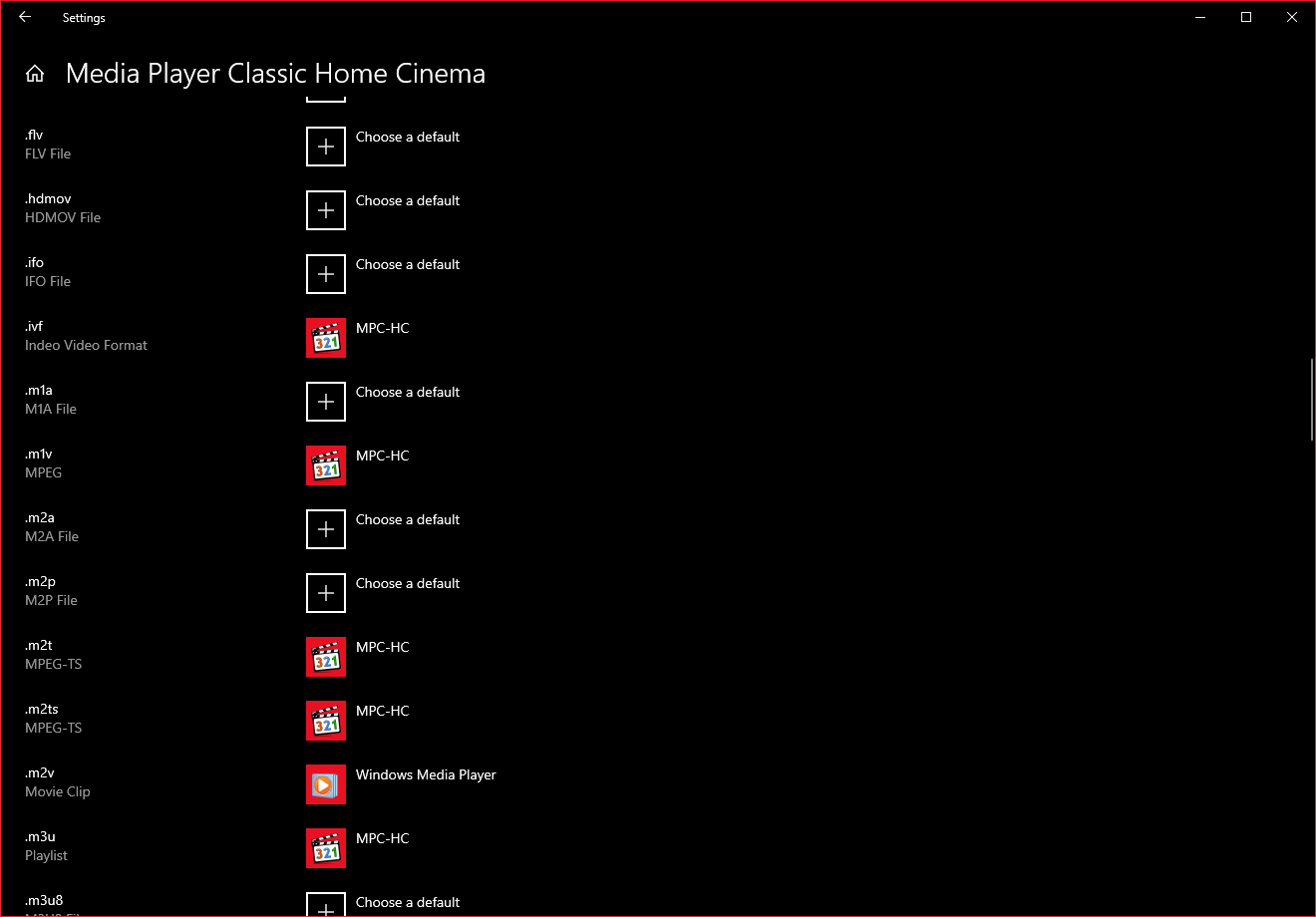 MPC-HC not associating itself with certain extensions · Issue #294 ...