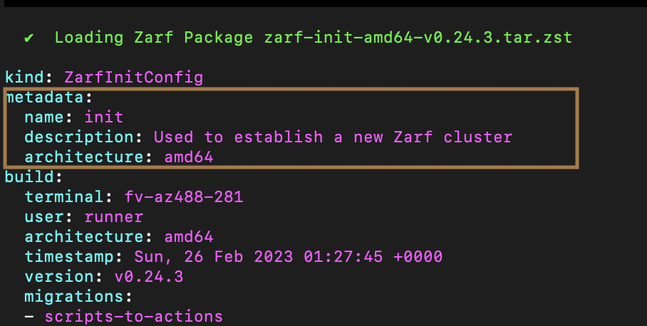 Add Package Version to Init Package Upon Create · Issue #1566 · zarf-dev/zarf · GitHub