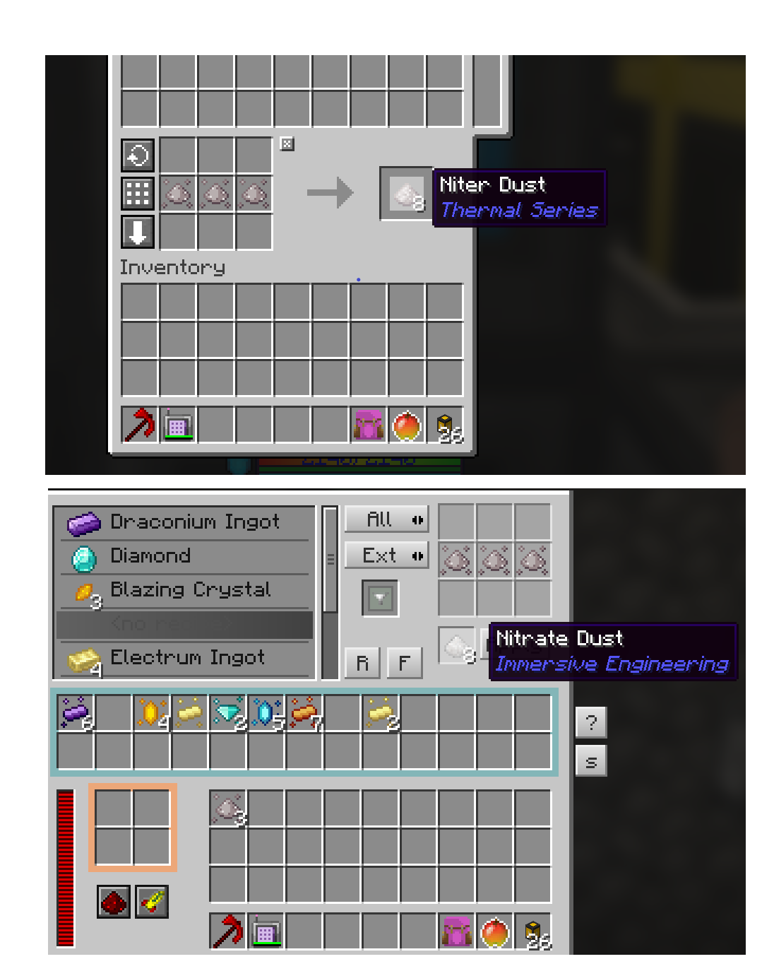 [Bug]: Saltpeter essence uses same recipe to make nitrite and niter ...