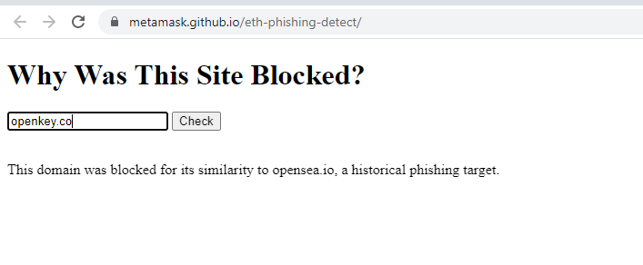 [Legitimate Site Blocked] OpenKey.co · Issue #6967 · MetaMask/eth-phishing-detect · GitHub