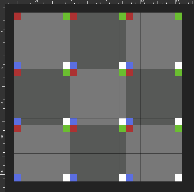 Grid is not properly drawn in tile mode when project size is not ...