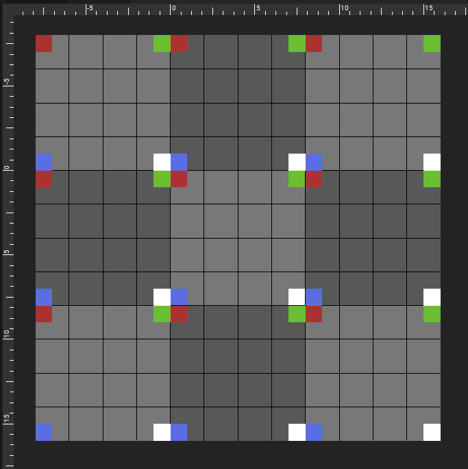 Grid is not properly drawn in tile mode when project size is not ...