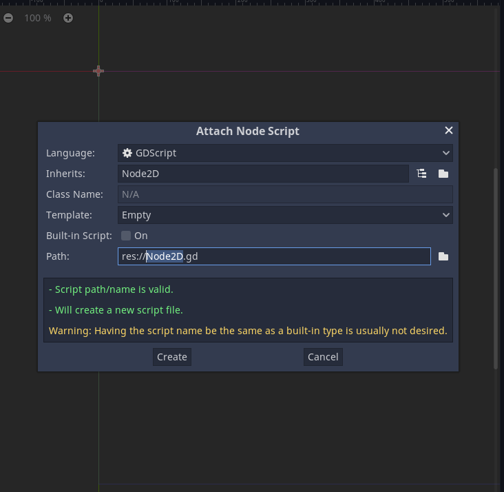 "Attach Node Script" popup is stretched across entire viewport height · Issue #48481 ...