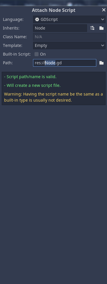 "Attach Node Script" popup is stretched across entire viewport height · Issue #48481 ...