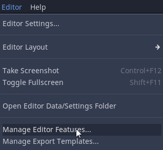 Inspecting a resource disabled in the editor features opens empty subinspector without any ...