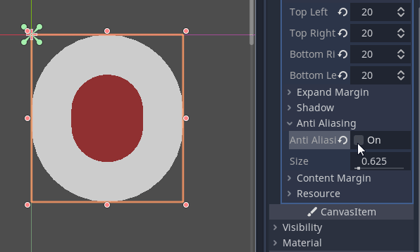 StyleBoxFlat downscaling corner radius causes incorrect rendering with border width and anti ...