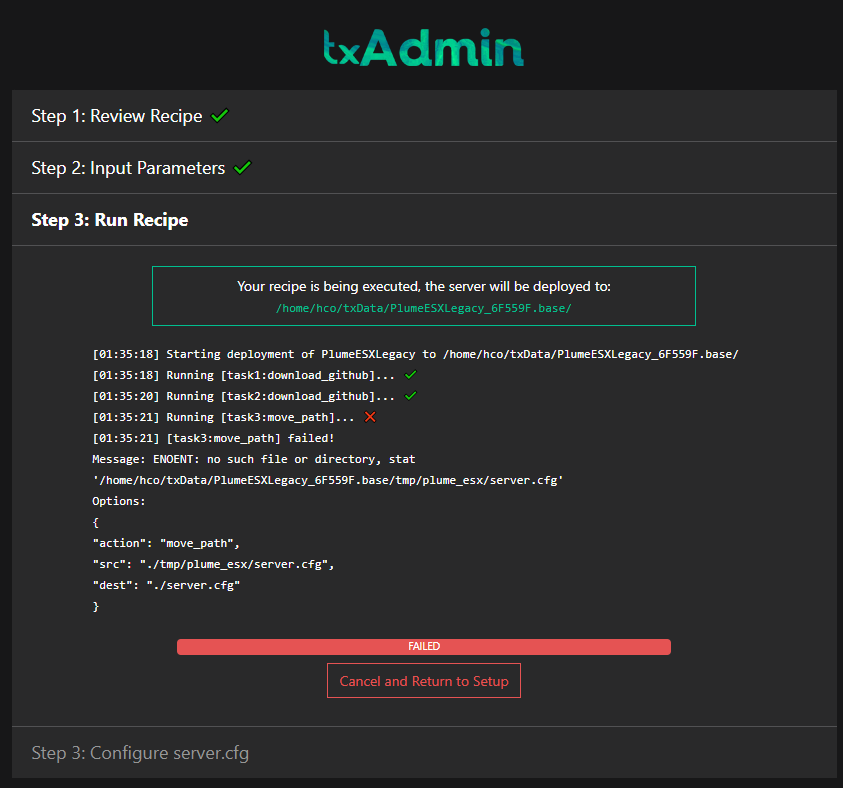 Installation problem · Issue #18 · tabarra/PlumeESX-recipe · GitHub