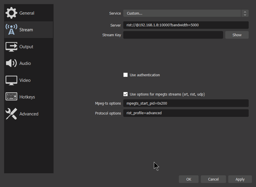 obs-ffmpeg, UI: Allow passing muxer and protocol options for the ffmpeg ...