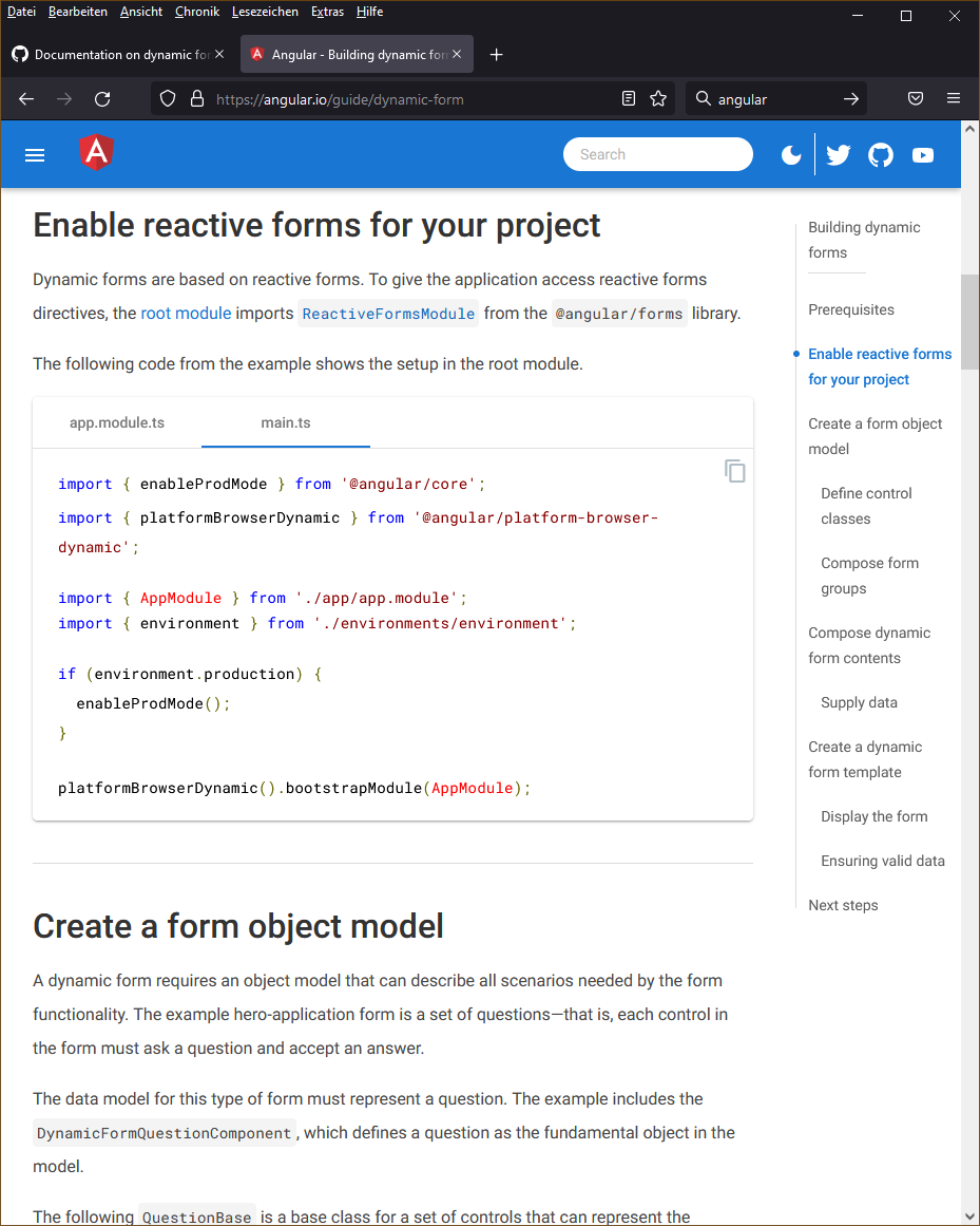 Documentation on dynamic forms is too sparse · Issue #44474 · angular/angular · GitHub