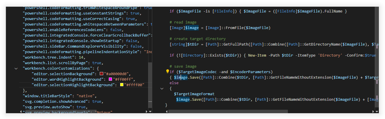 Dark+ default theme: Cannot tell highlighted from selected token · Issue #178145 · microsoft ...