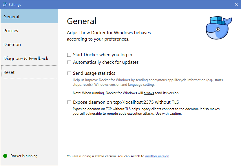 No Shared Drivers settings panel · Issue #2132 · docker/for-win · GitHub