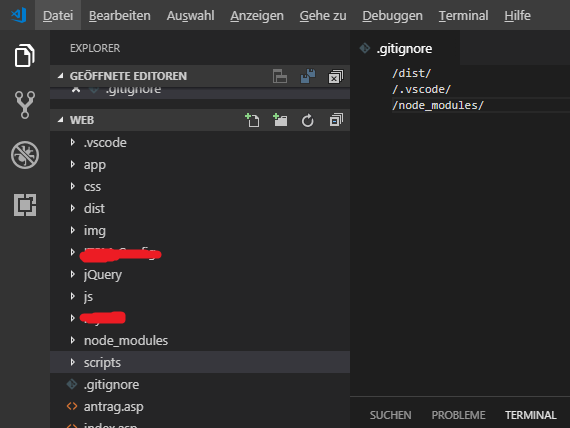 Explorer color decoration sometimes doesn't consider .gitignore file ...